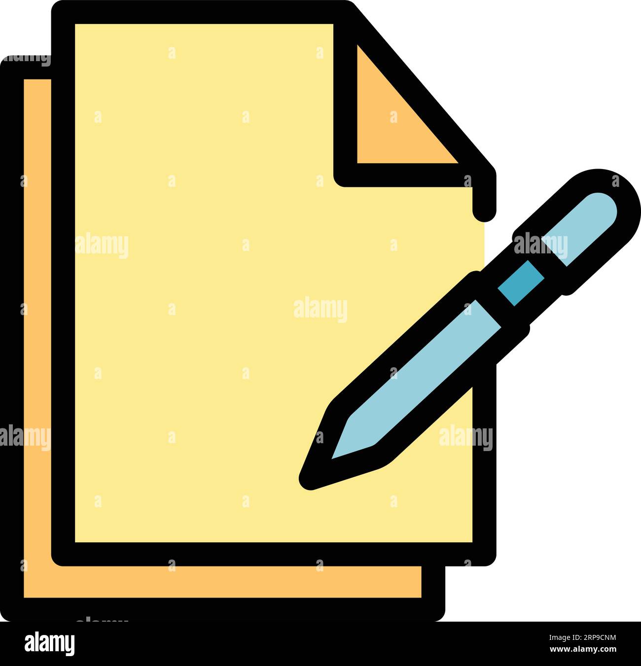 Paper digital pen icon outline vector. Pad stylus. Draw signature color ...
