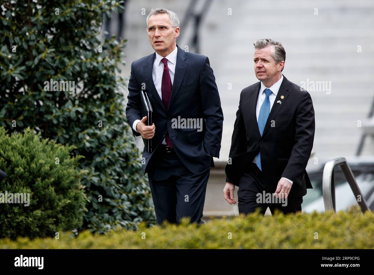 (190403) -- WASHINGTON D.C., April 3, 2019 (Xinhua) -- NATO Secretary ...