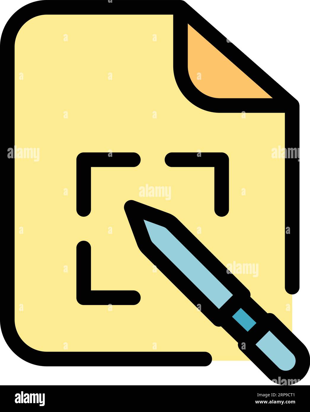 Pen draw icon outline vector. Digital design. Signature pencil color ...