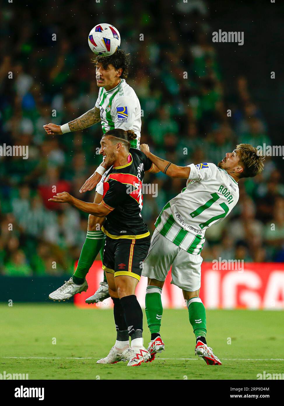 Alfonso Espino of Rayo Vallecano and Hector Bellerin of Real Betis ...
