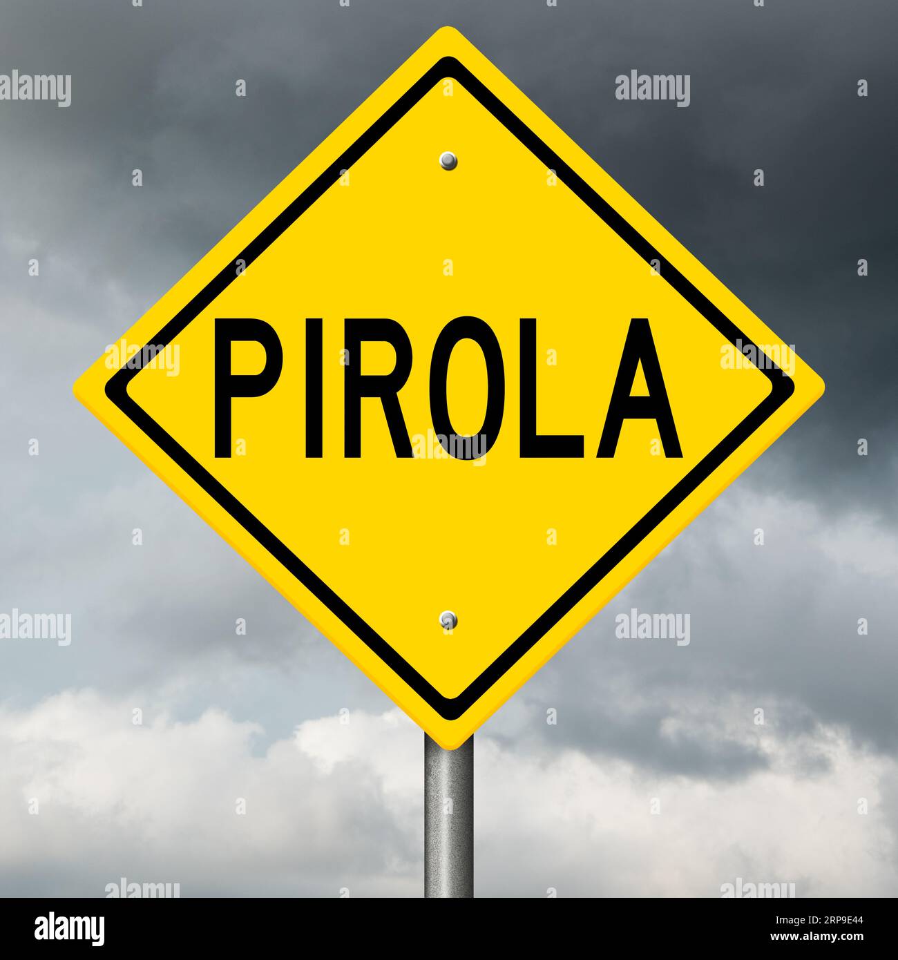 Warning sign for PIROLA variant of Covid Stock Photo - Alamy