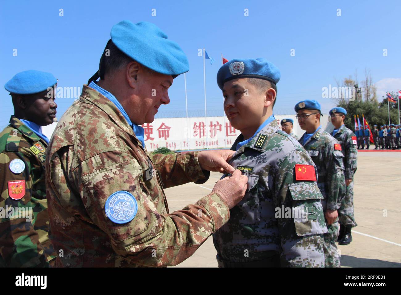 (190404) -- BEIRUT, April 4, 2019 () -- Stefano Del Col (L), head of ...