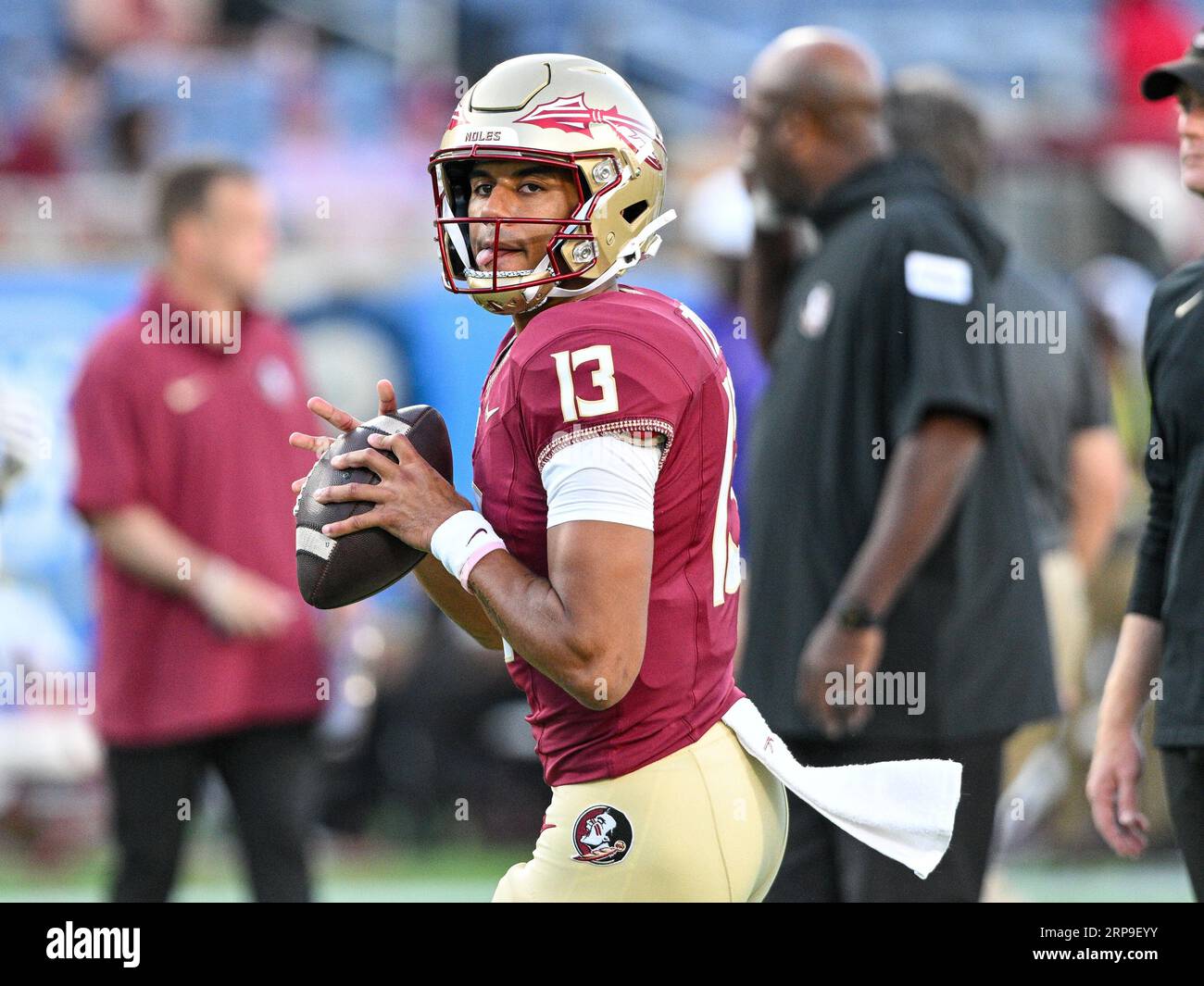 Orlando, FL, USA. 3rd Sep, 2023. Florida State Seminoles quarterback ...