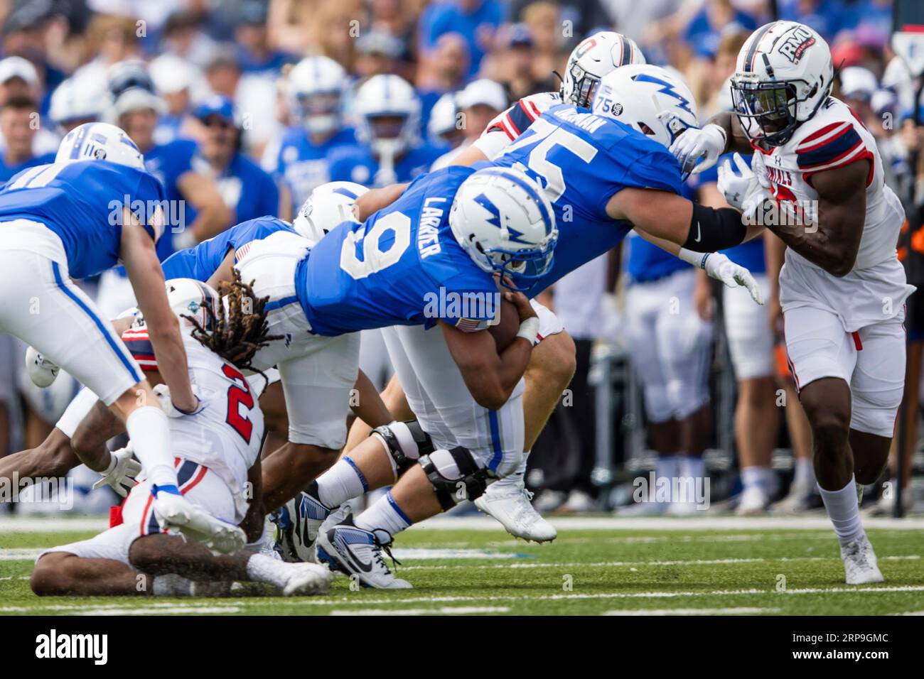 September 02, 2023: Air Force quarterback Zac Larrier (9) runs the ball ...
