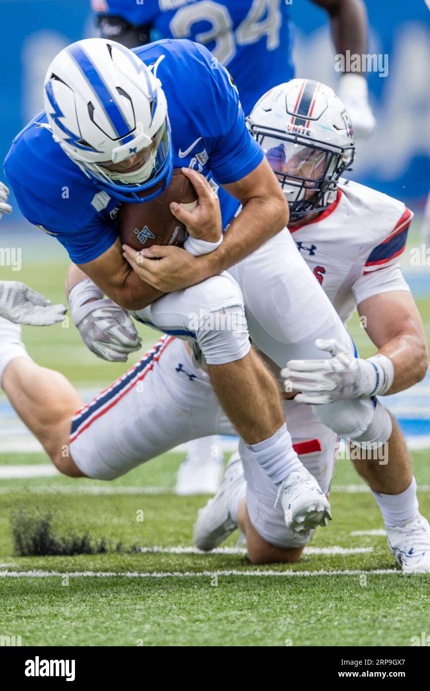 September 02, 2023: Air Force quarterback John Busha (12) runs the ball ...