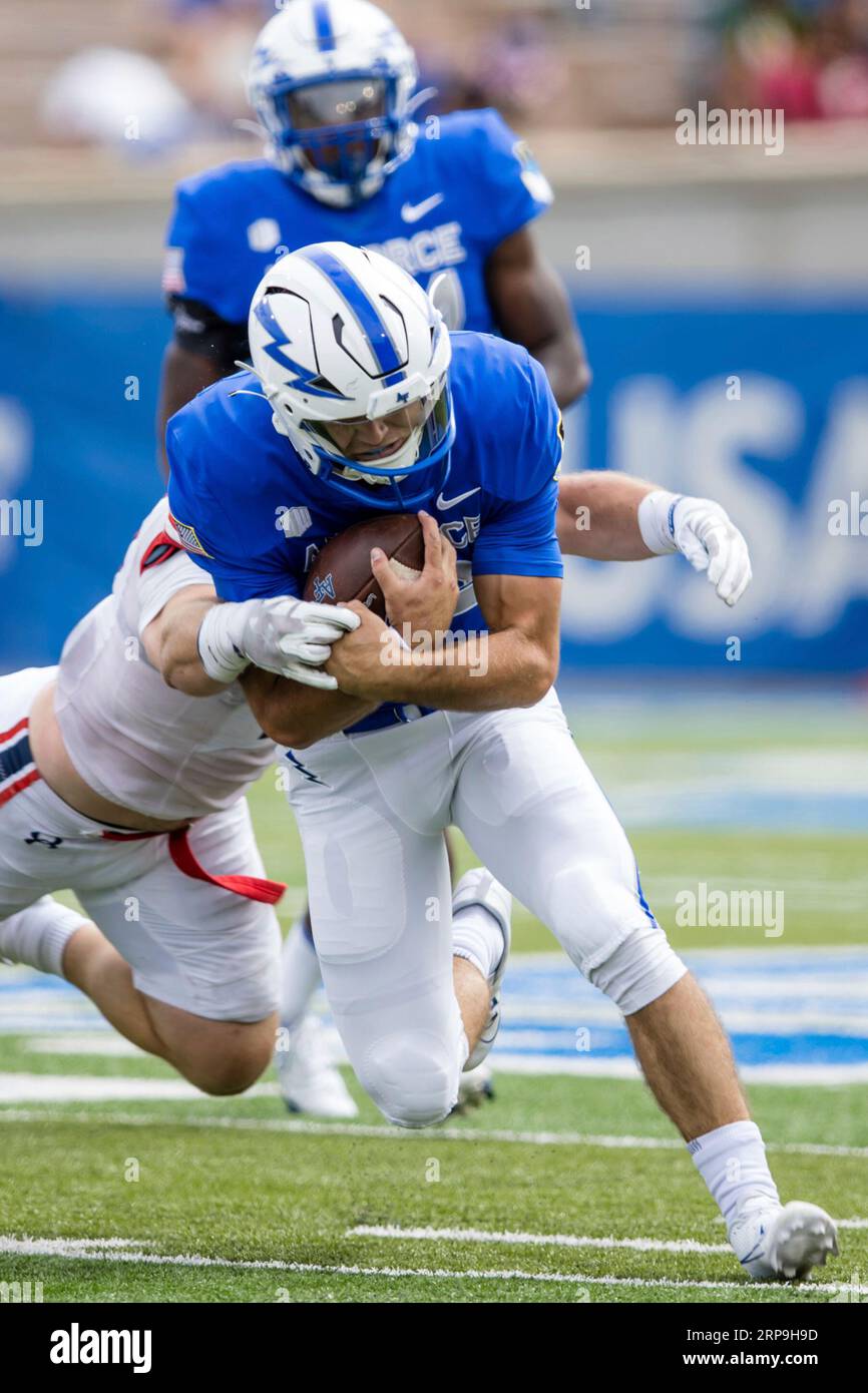 September 02, 2023: Air Force quarterback John Busha (12) runs the ball ...