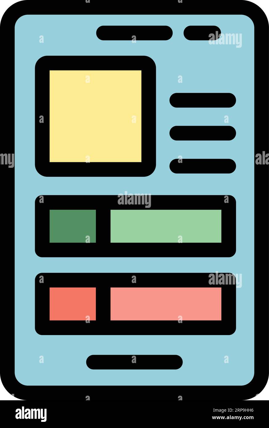 Mobil App Icon Outline Vector Counter Program Trainer Person Color Flat Stock Vector Image