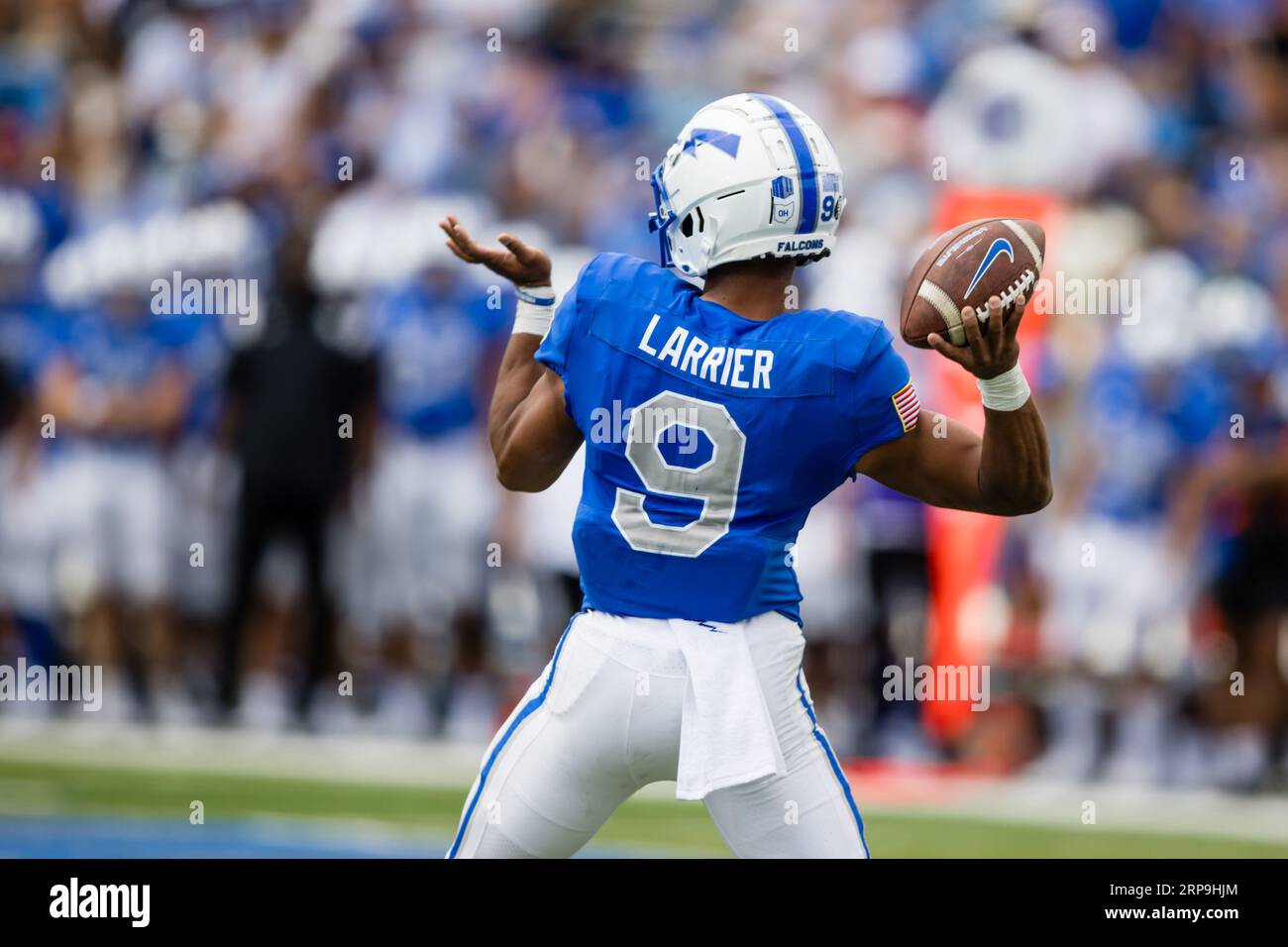 September 02, 2023: Air Force quarterback Zac Larrier (9) throws the ...
