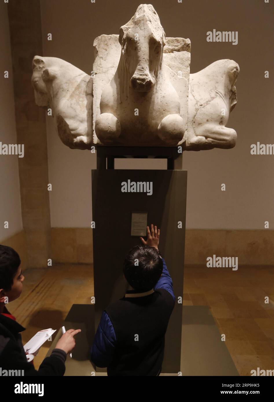 (190407) -- BEIRUT, April 7, 2019 (Xinhua) -- A marble capital with ...