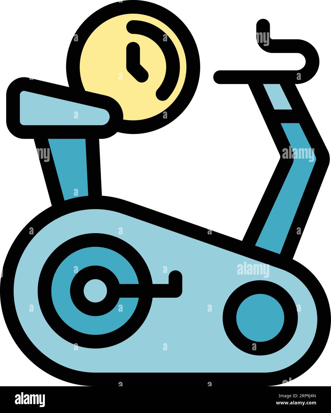 Exercise Bike Icon Outline Vector Run Program Care Info Color Flat Stock Vector Image And Art