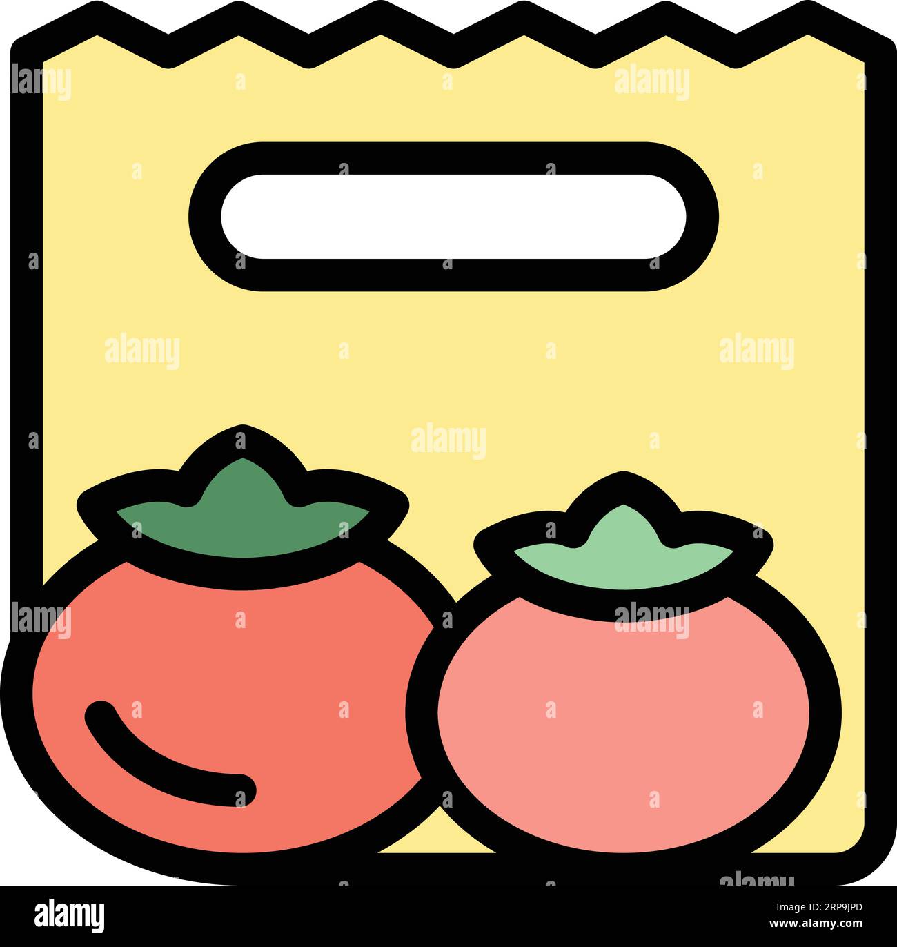 Vegetables bag icon outline vector. Kid food. School meal color flat ...