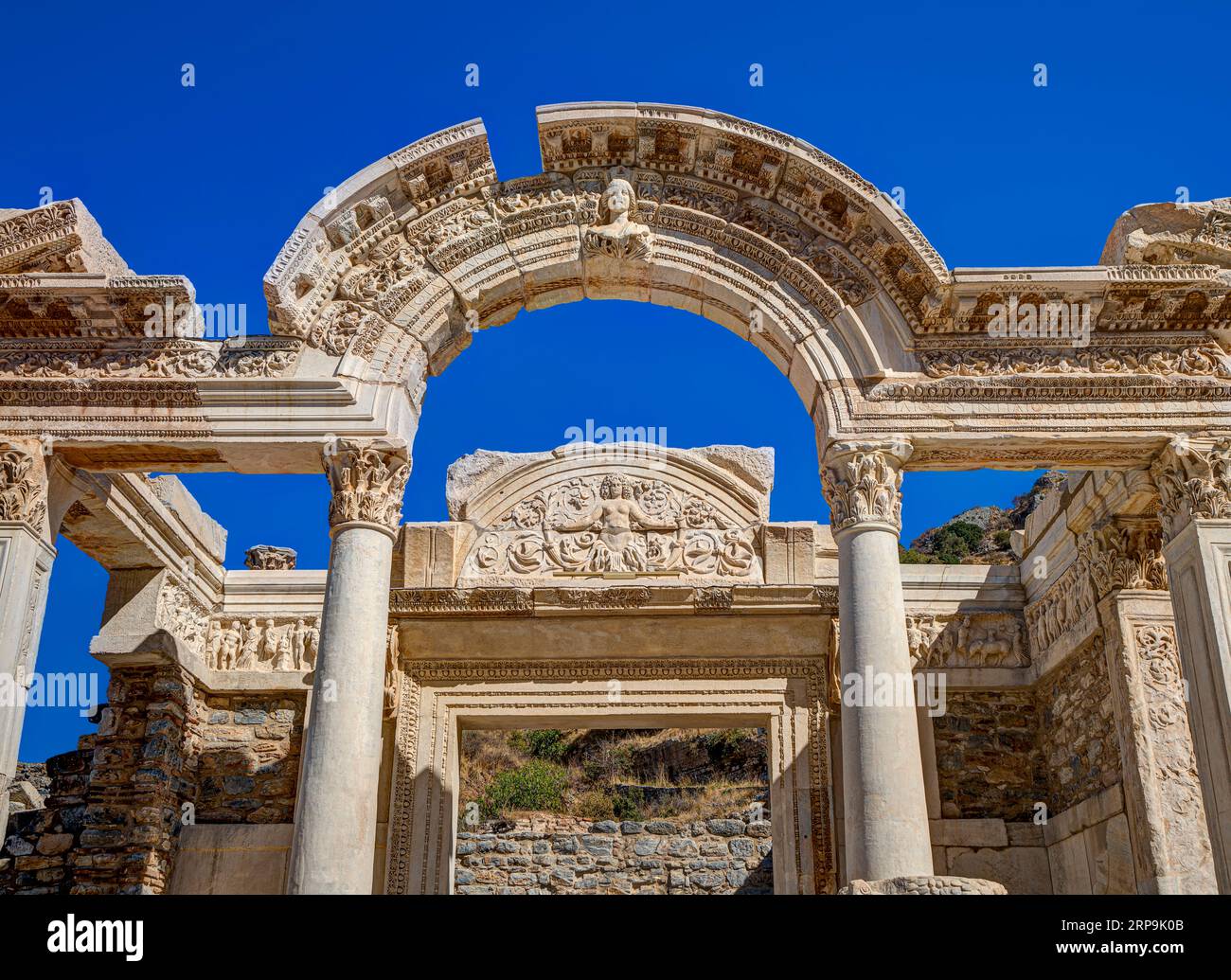 Temple of Hadrian. Ancient Ephesus. Izmir, Turkey Stock Photo - Alamy