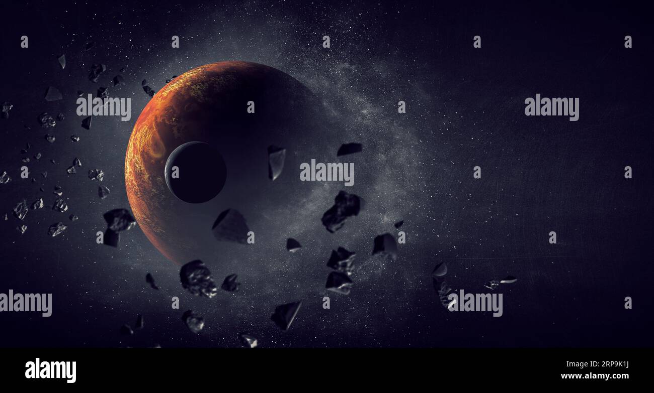 Image of outer space. Disaster theme Stock Photo - Alamy