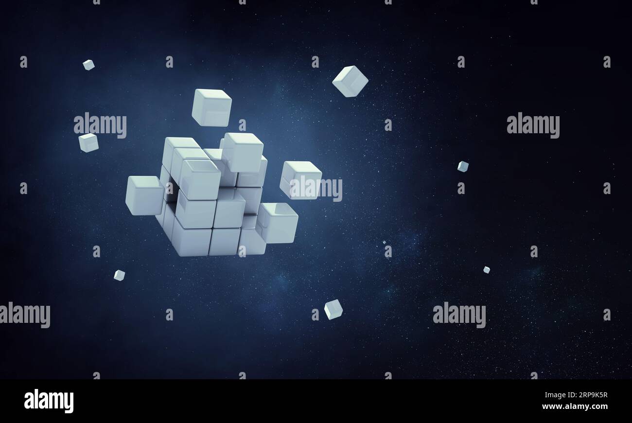 Glowing cubes innovation creativity hi-res stock photography and images ...