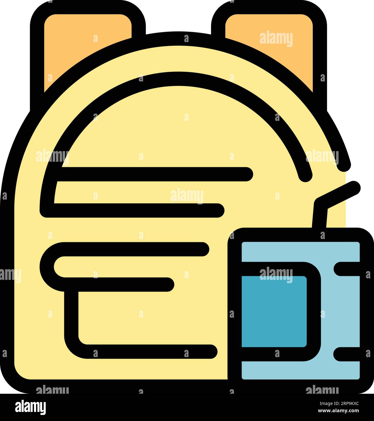 School lunch box side view Stock Vector Images - Alamy