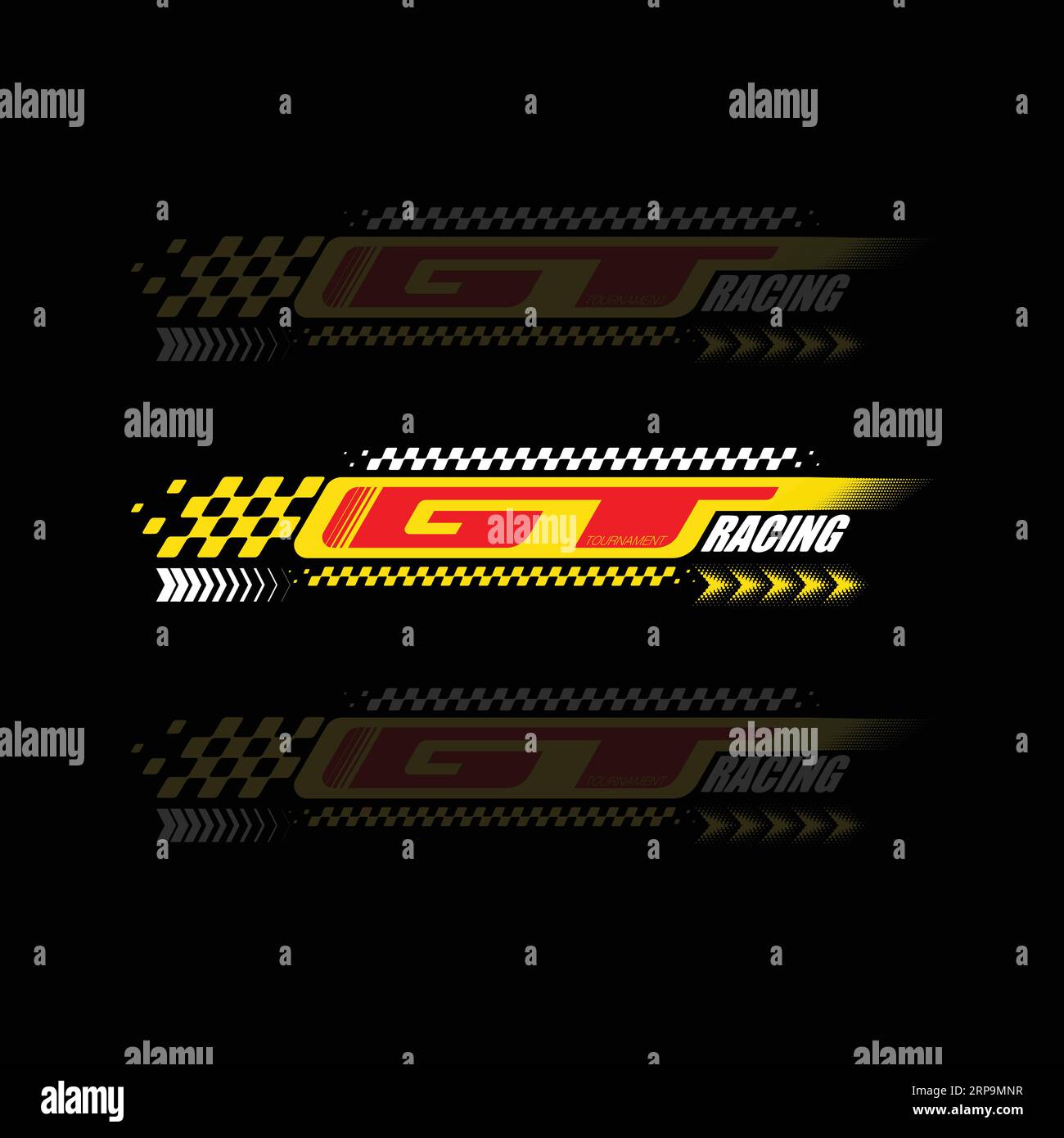 GT sport race logo yellow red and white Stock Vector Image & Art - Alamy