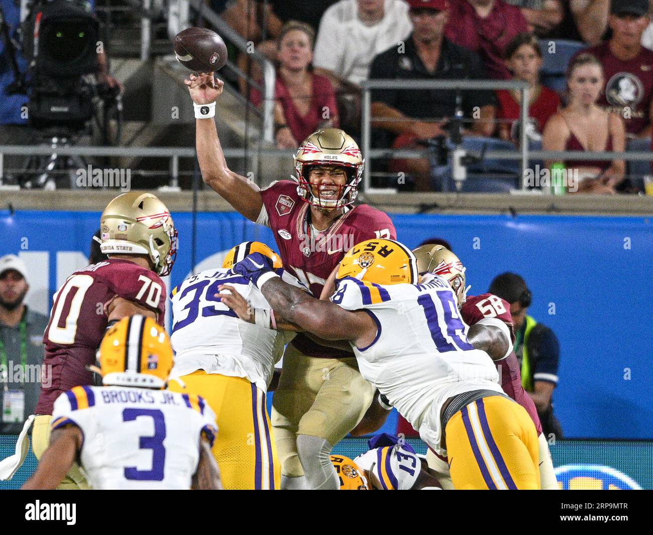 Orlando, USA. 03rd Sep, 2023. September 3, 2023: Florida State Seminoles quarterback Jordan ...