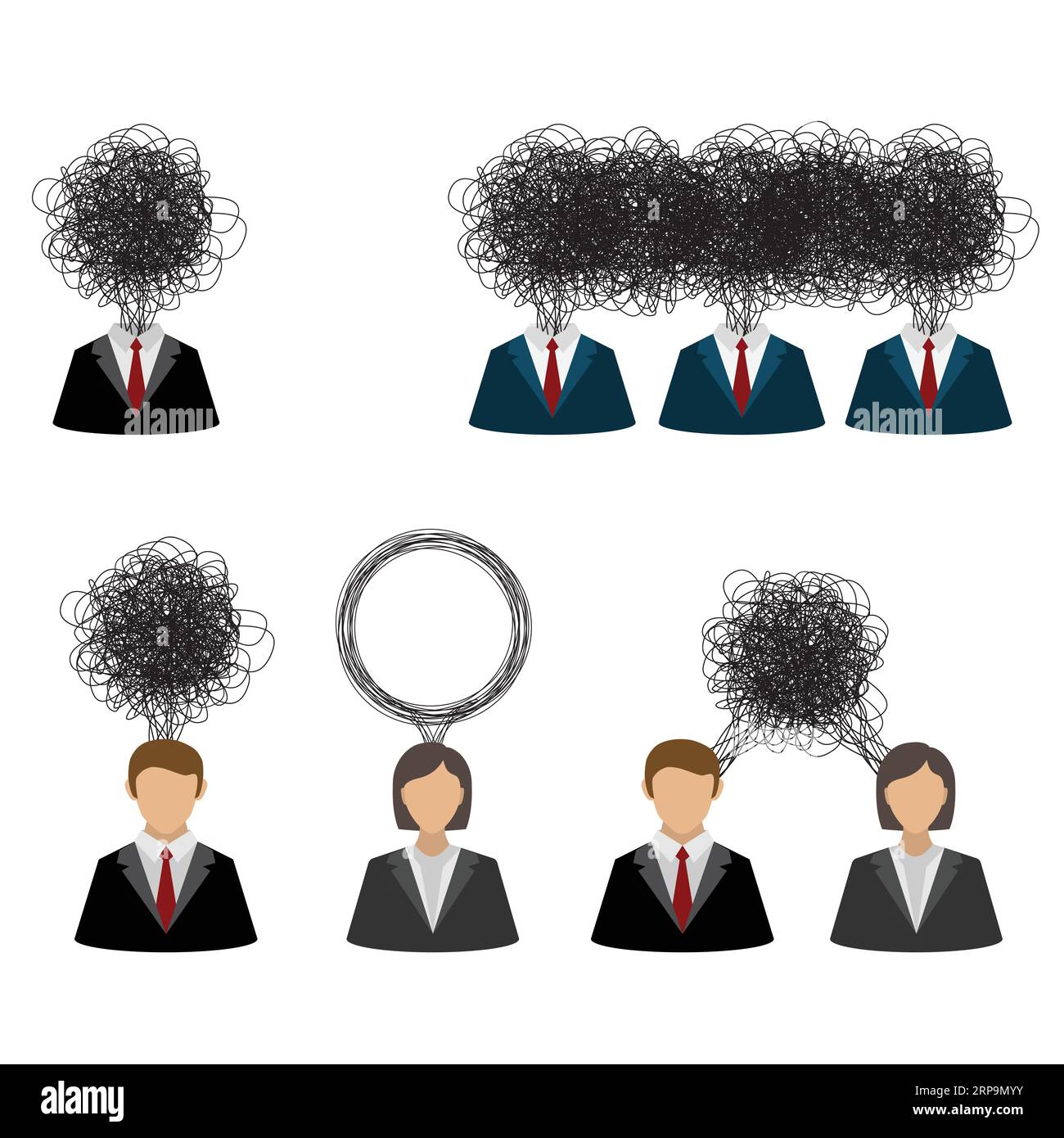 Cartoon confused man thought bubble hi-res stock photography and images ...