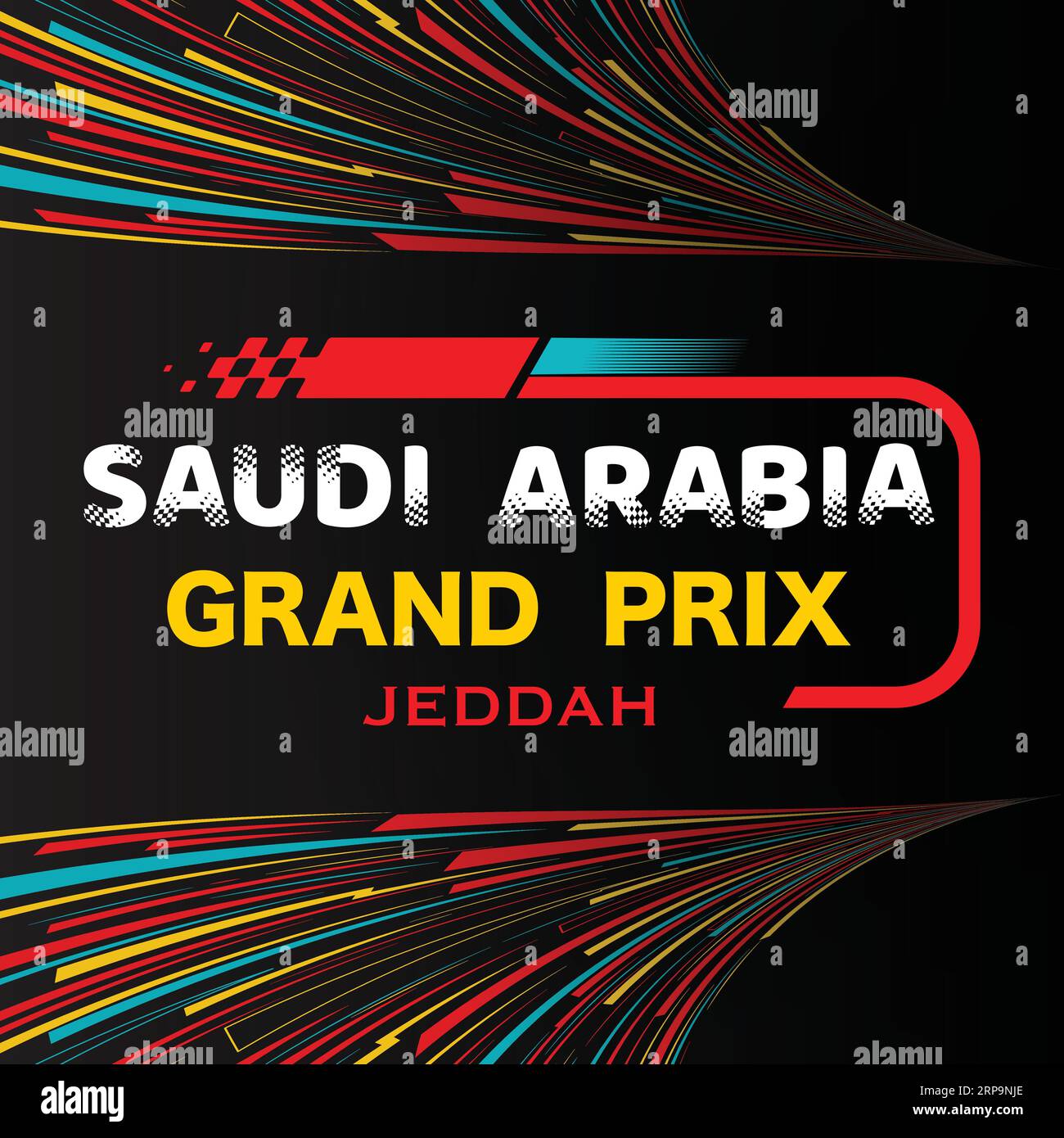 Saudi Arabia colorful Grand Prix wallpaper Stock Vector Image & Art - Alamy