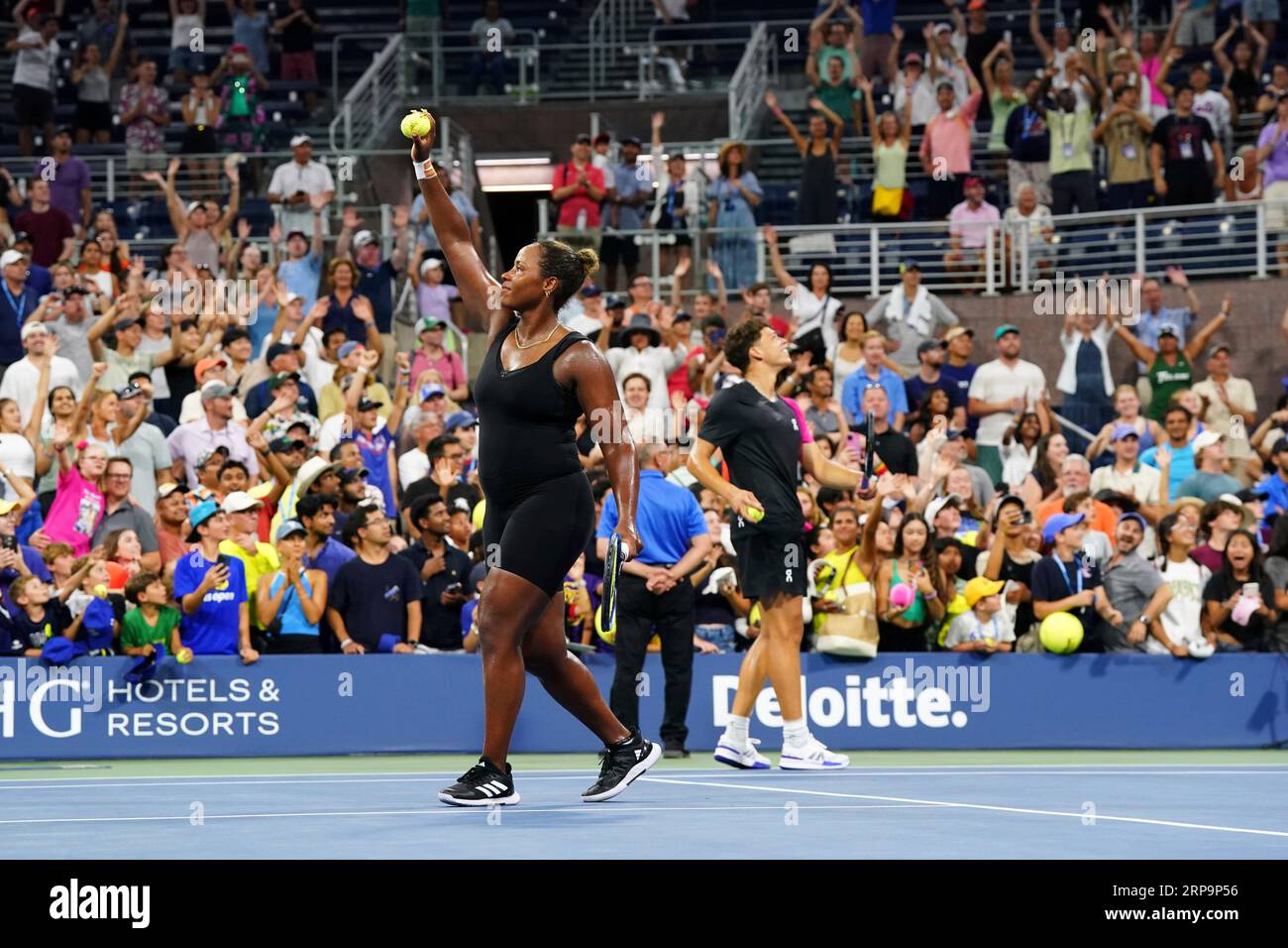 Emirates Ball Flight with Taylor Townsend and Ben Shelton during a ...