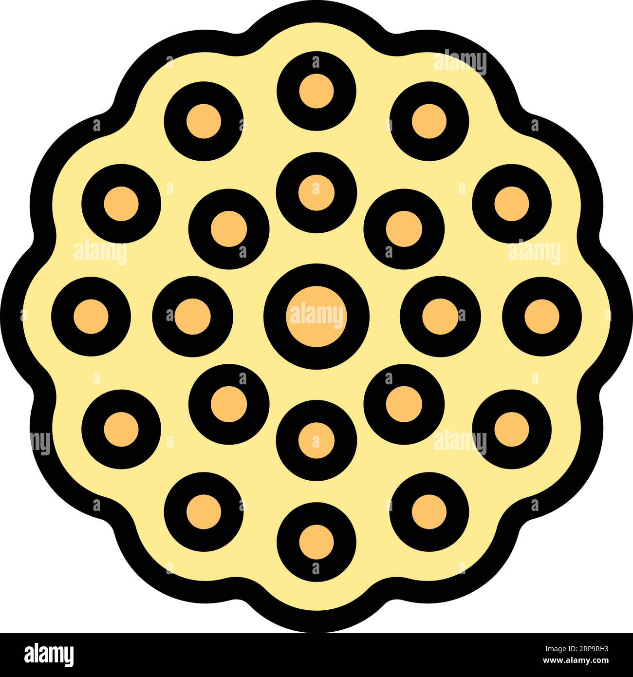 Wheel biscuit icon outline vector. Sugar grain. Food cracker color flat ...
