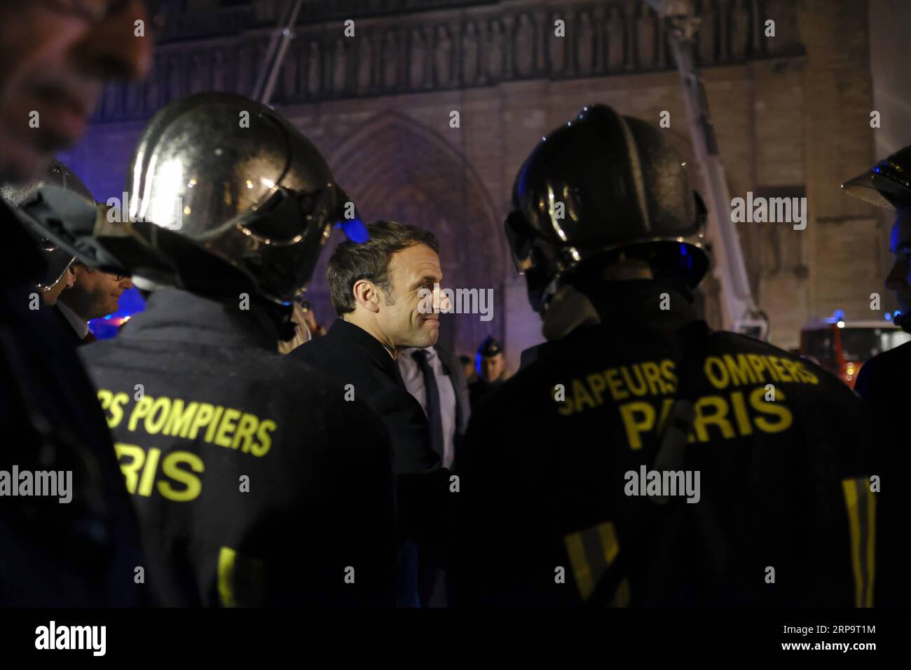 Cathedral fire macron hi-res stock photography and images - Alamy