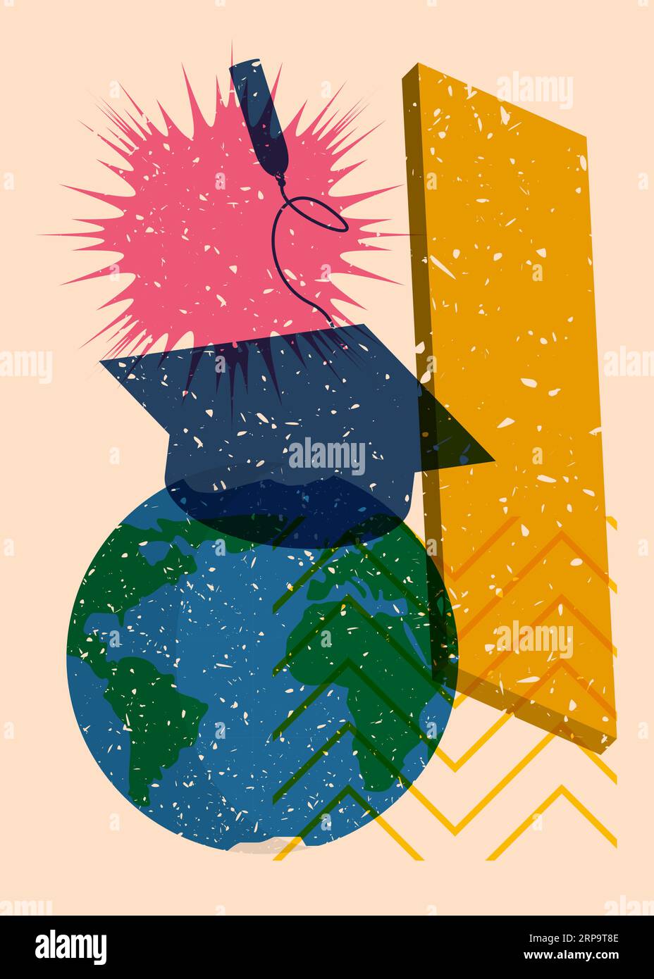 World globe graduation cap diploma hi-res stock photography and images ...