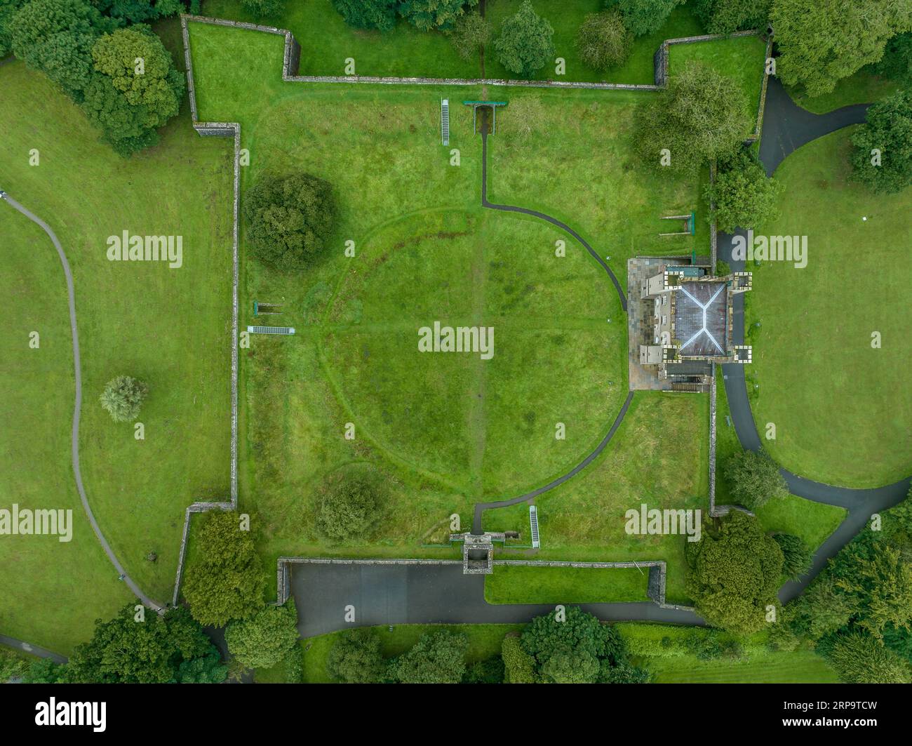 Aerial view of Hillsborough castle, four bastion artillery fort in ...