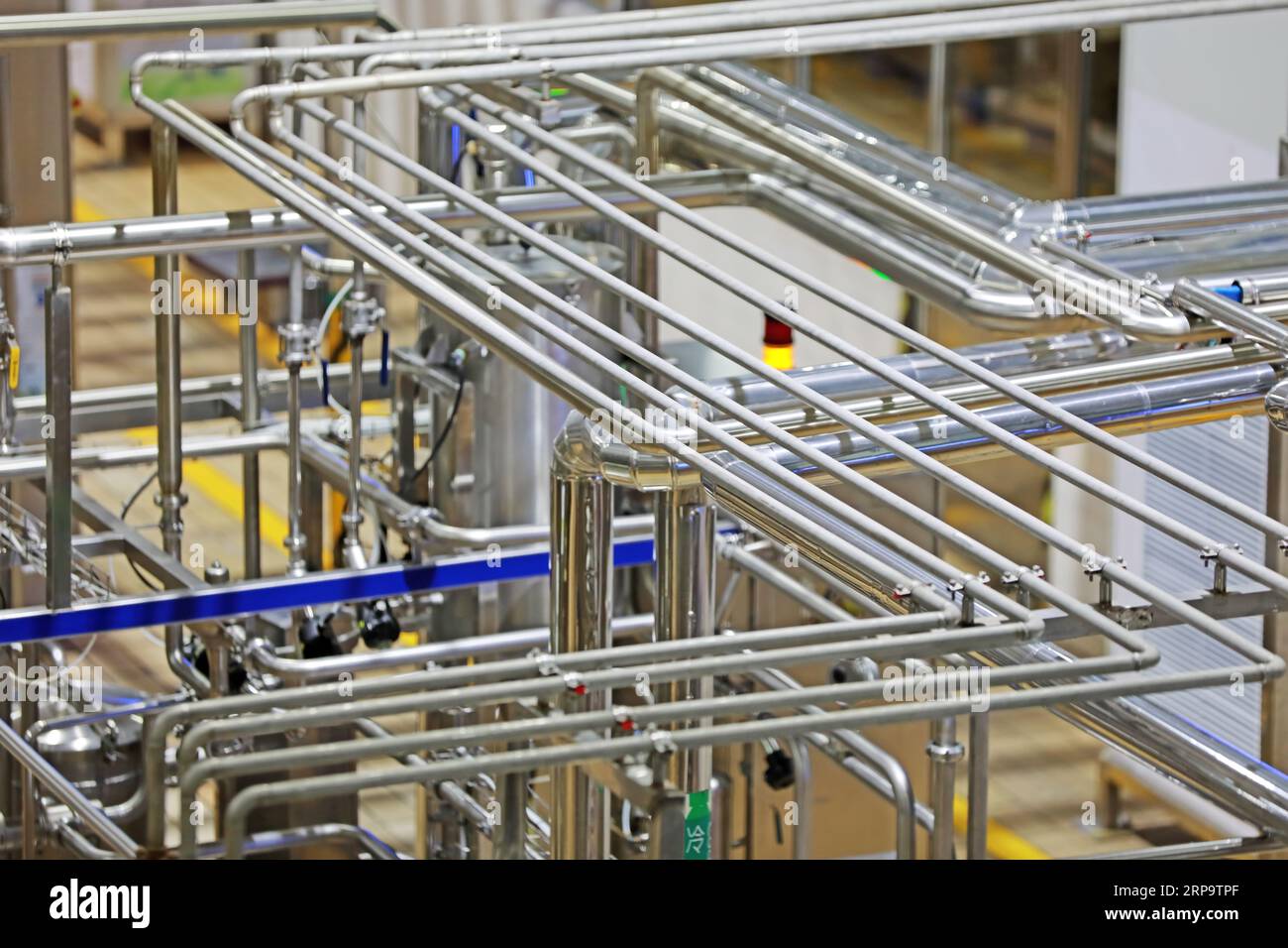Filling Equipment and Pipeline in Food Enterprises Stock Photo - Alamy