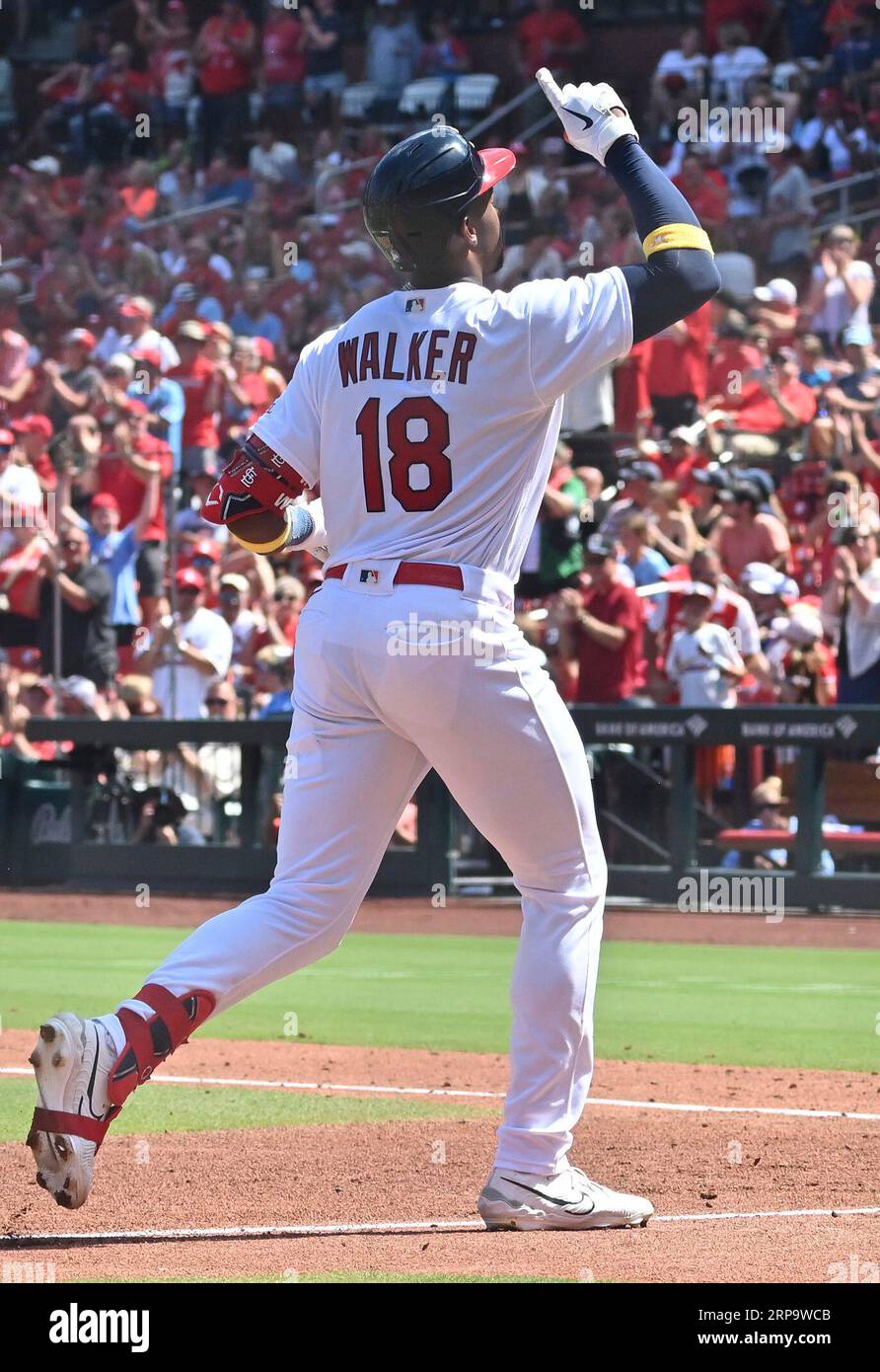 ST. LOUIS, MO - SEPTEMBER 03: St. Louis Cardinals left fielder Jordan ...