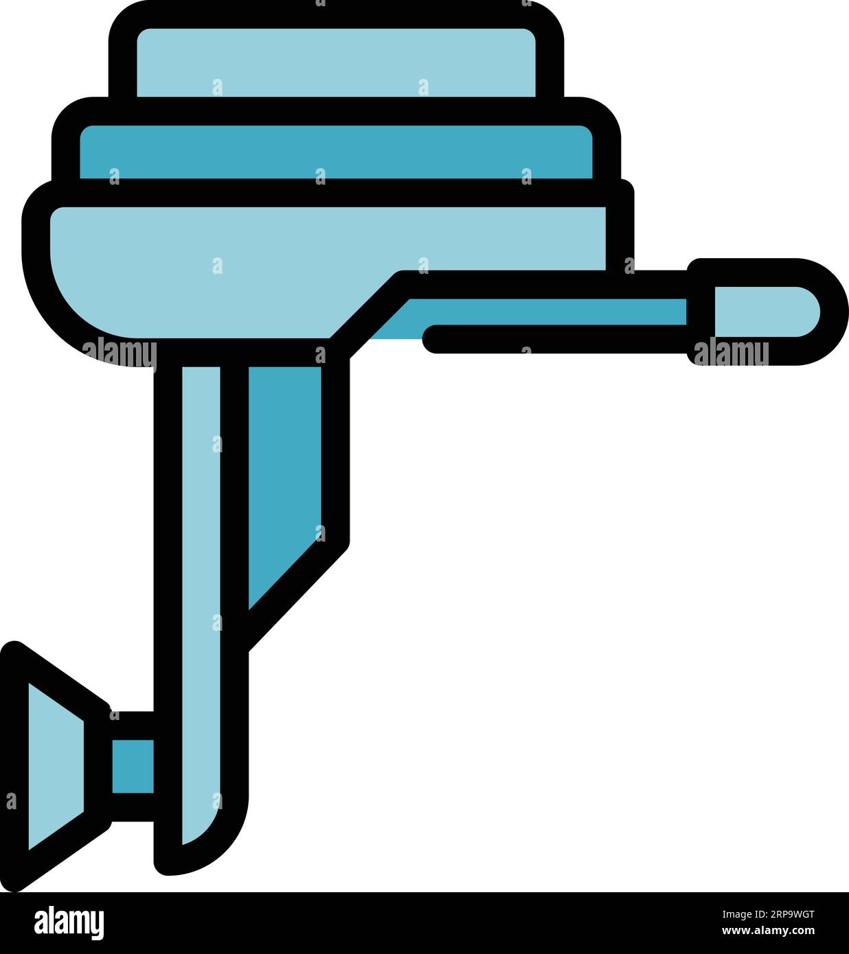 Speed motorboat icon outline vector. Marine motor. Motor engine color ...