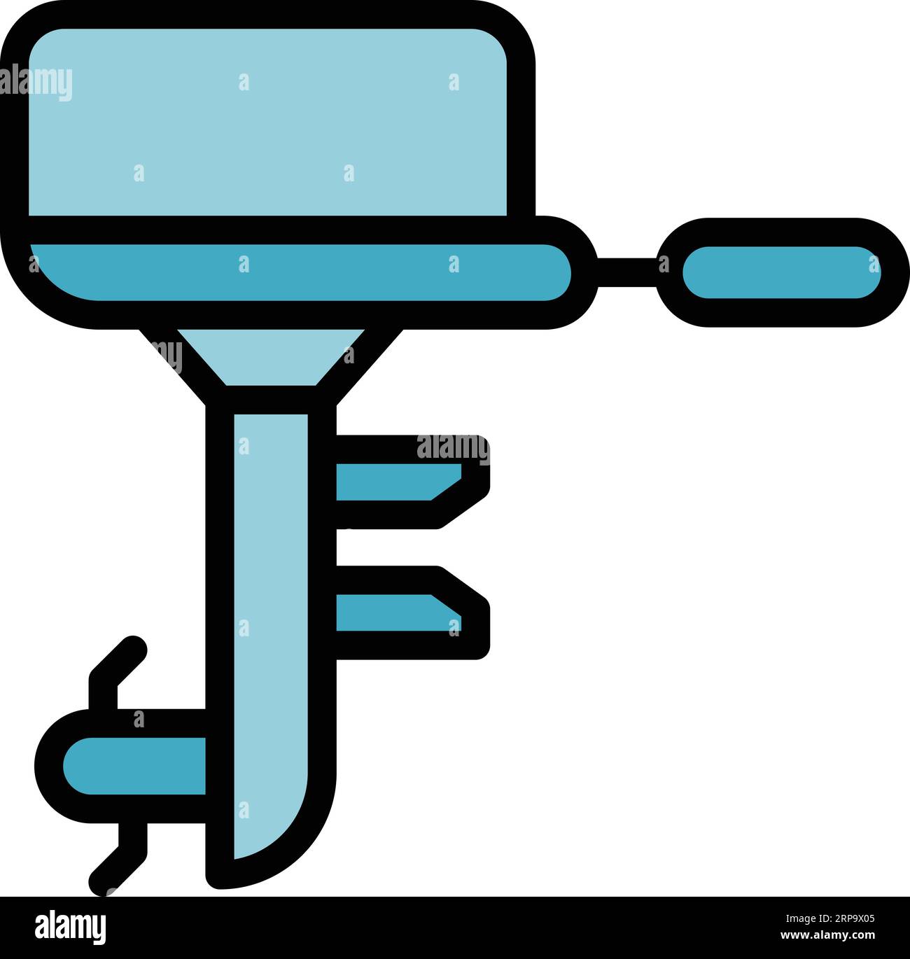 Nautical motor icon outline vector. Engine boat. Cruise marine color ...