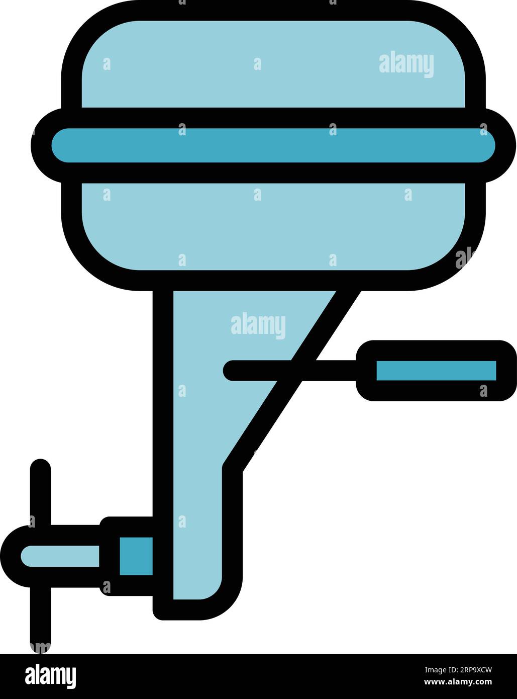 Angler motorboat icon outline vector. Motor outboard. Fishing engine ...