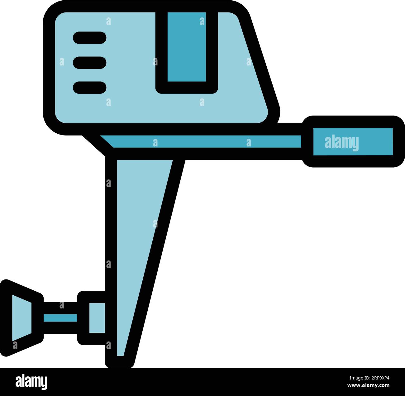 Motorboat icon outline vector. Outboard motor. Engine cruise color flat ...