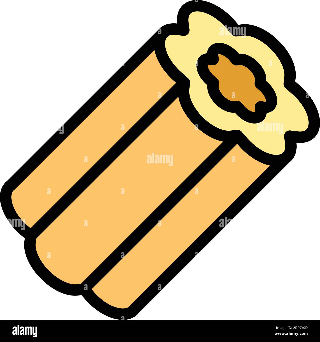 Churro firewood icon outline vector. Spanish food. Pastry mexican color ...