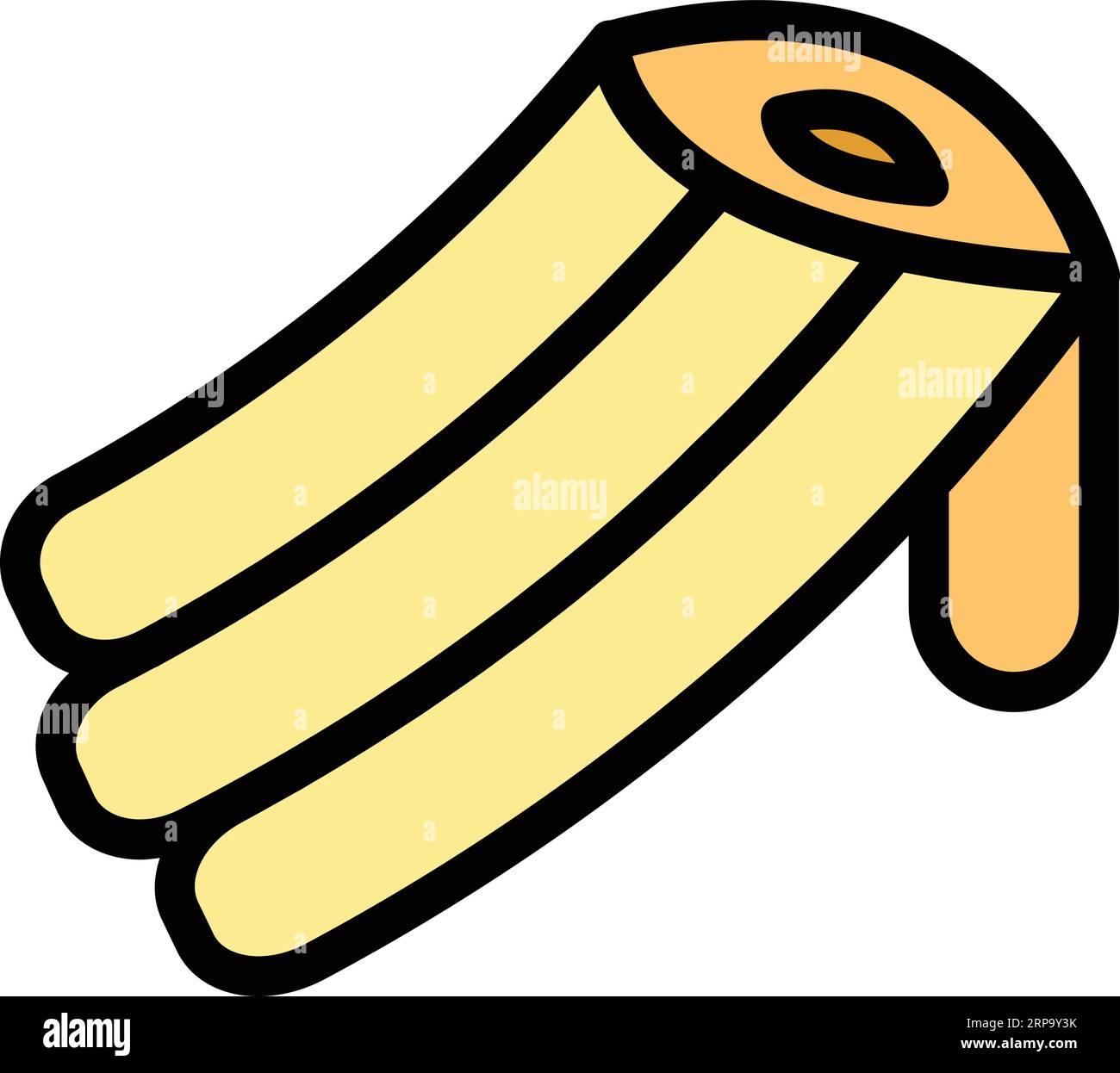 Churro dish icon outline vector. Pastry food. Mexican dessert color ...