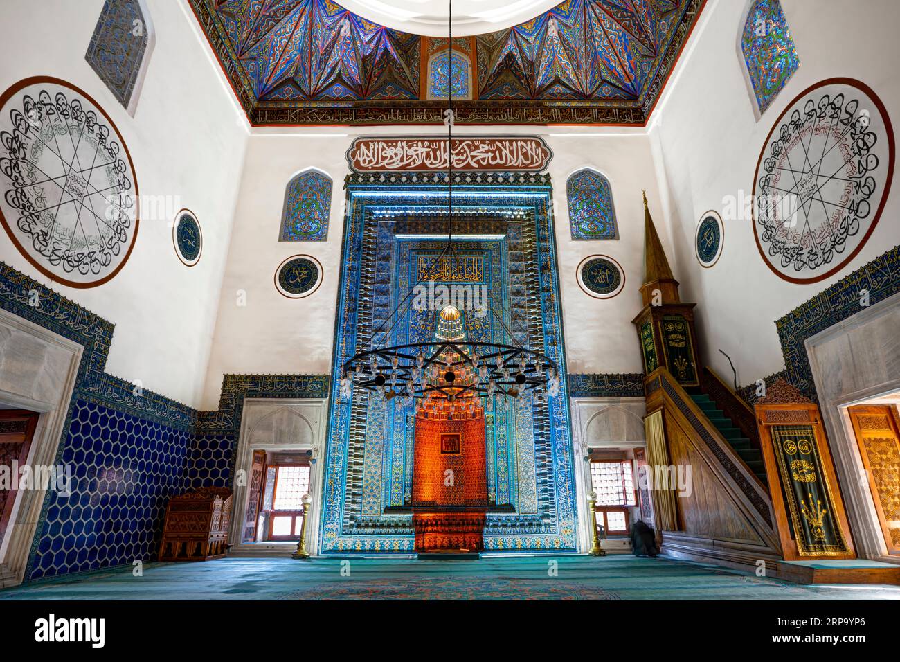 Green Mosque (Yeşil Camii), also known as the Mosque of Mehmed I. Bursa ...