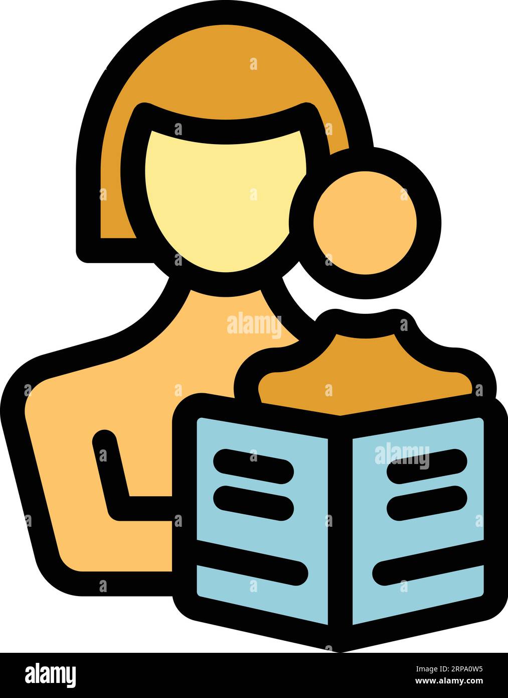 Kid listen book icon outline vector. Childcare baby. Online service ...