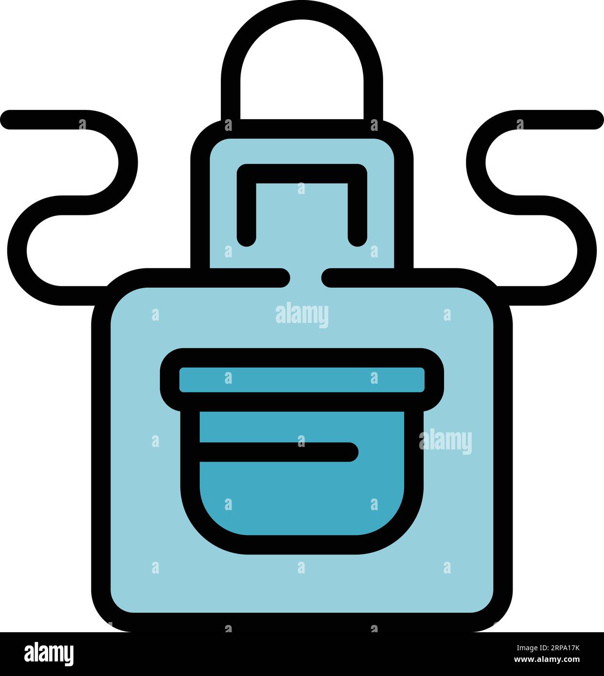 Apron icon outline vector. Meat food. Beef bbq color flat Stock Vector ...
