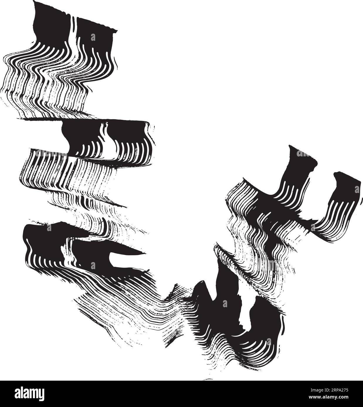 Dry Brush Wave Stroke Element Stock Vector Image & Art - Alamy