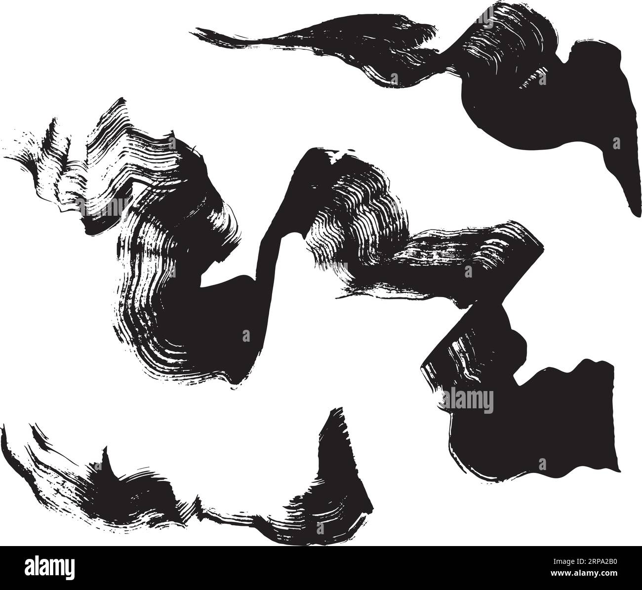 Dry Brush Wave Stroke Elements Set Stock Vector Image & Art - Alamy