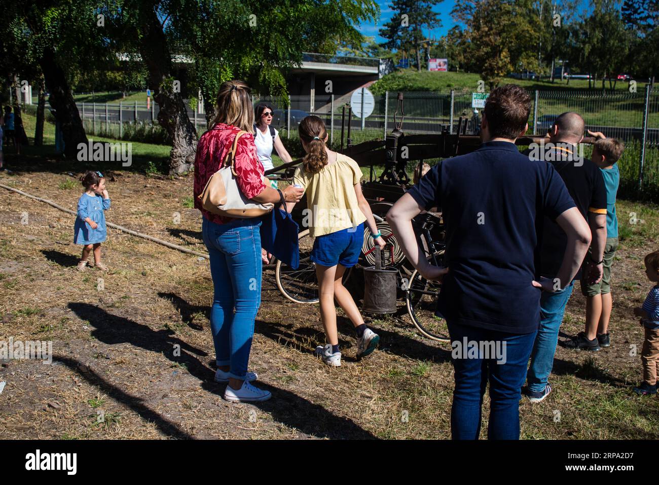 Kids attend the open day. The firefighters of the Marchandeau fire ...