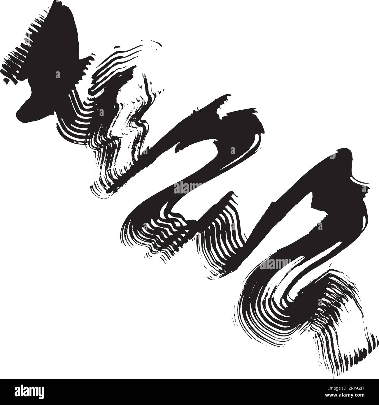 Dry Brush Wave Stroke Element Stock Vector Image & Art - Alamy