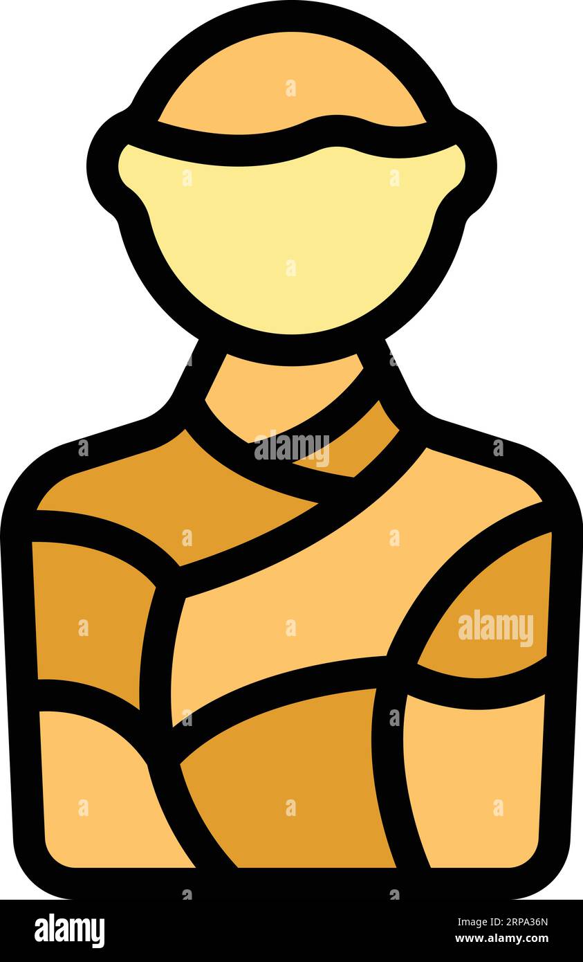 Statue icon outline vector. Travel culture. Map temple color flat Stock ...