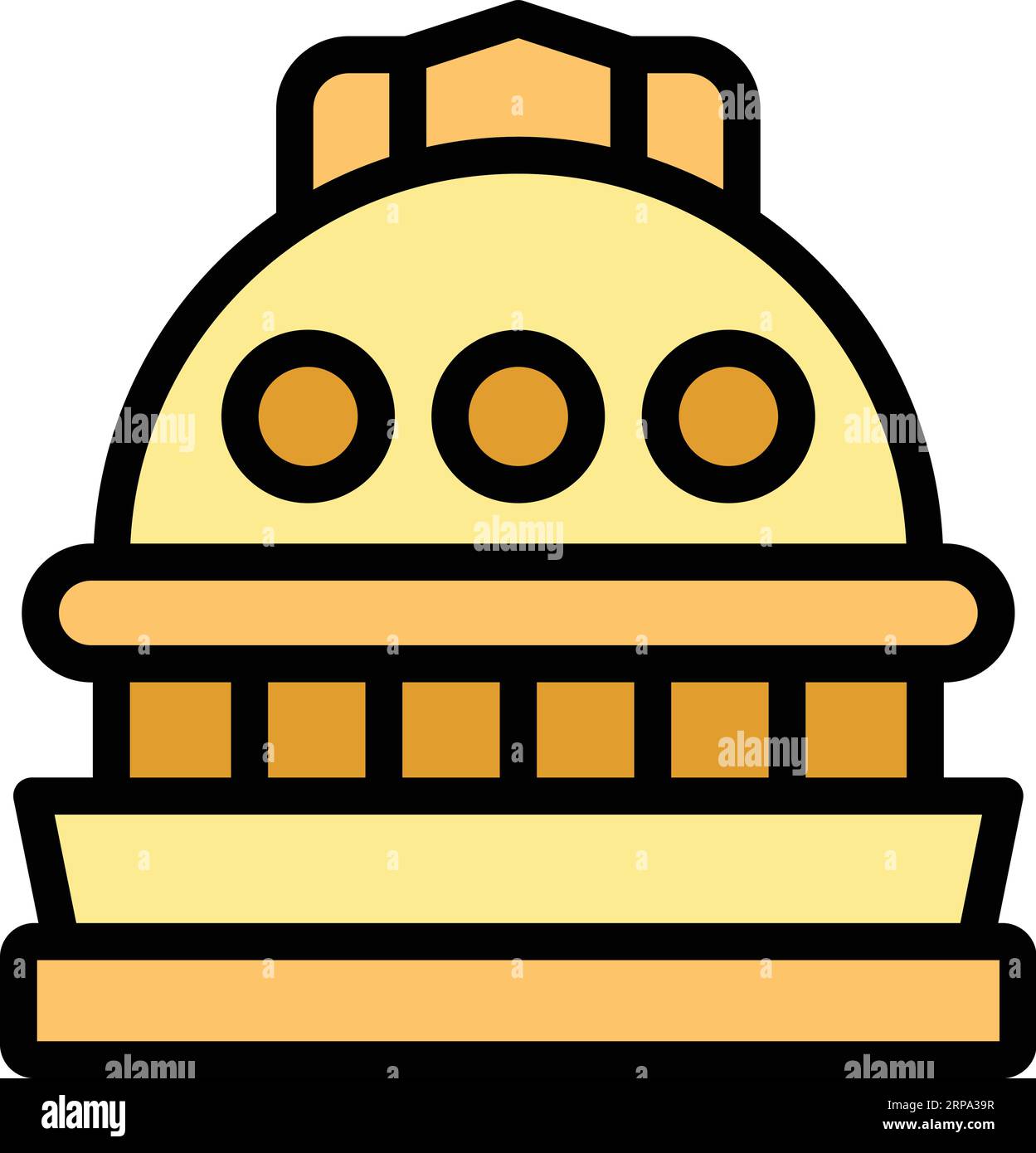 Temple building icon outline vector. Culture tourism. National boat ...