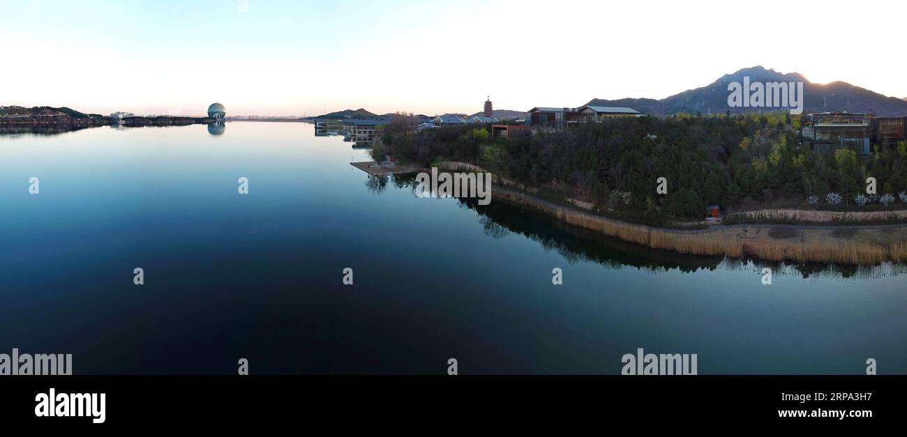 (190424) -- BEIJING, April 24, 2019 -- Aerial photo taken on April 3 ...