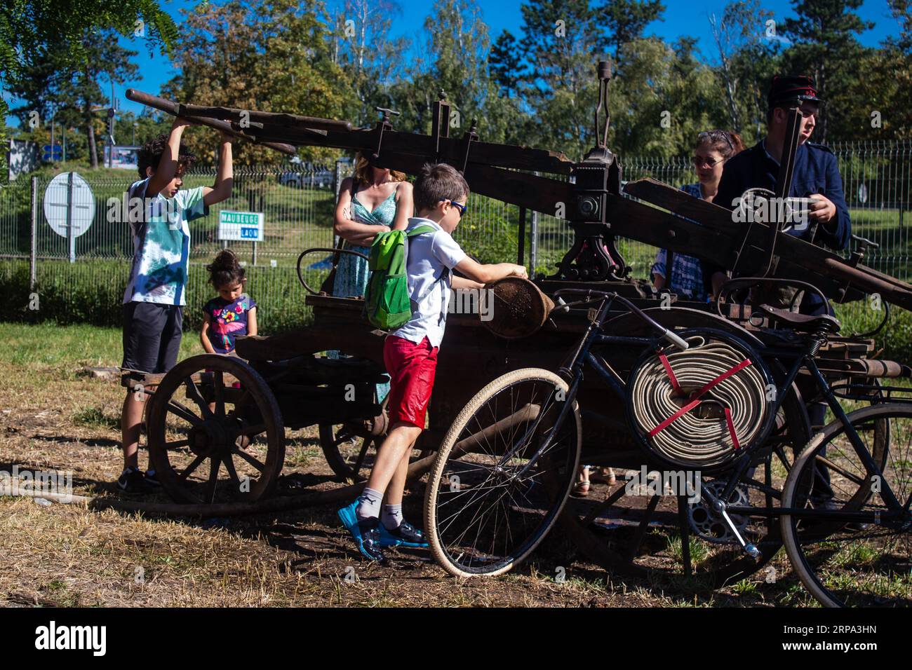 Kids attend the open day. The firefighters of the Marchandeau fire ...