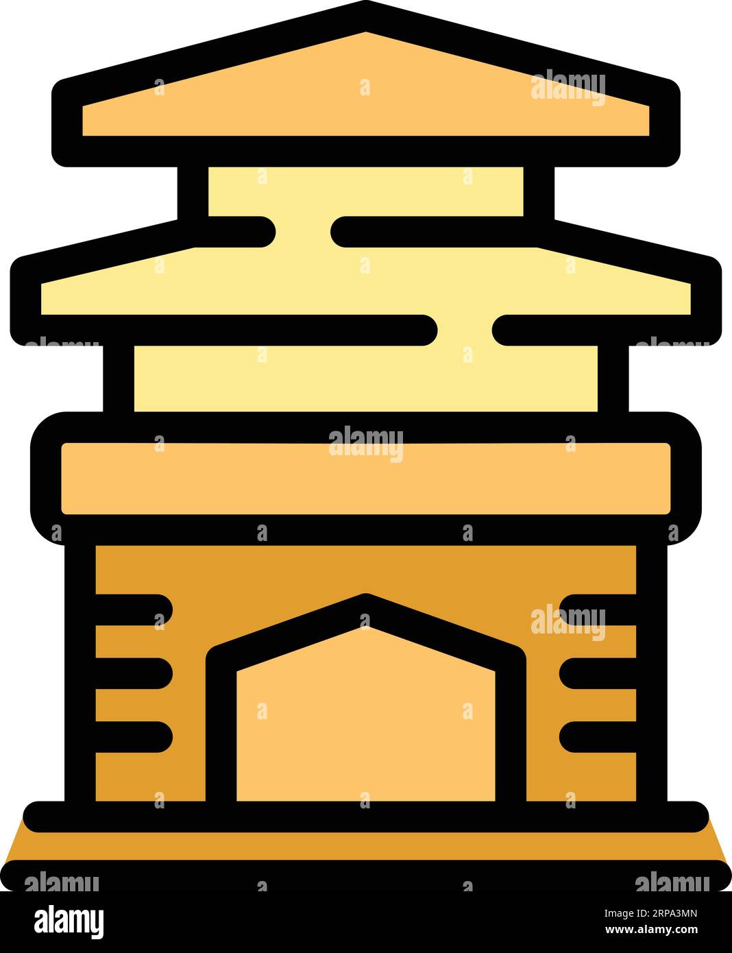 Tourism building icon outline vector. Travel culture. Asian country ...
