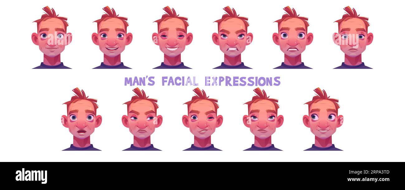 Facial expression cartoon hi-res stock photography and images - Alamy