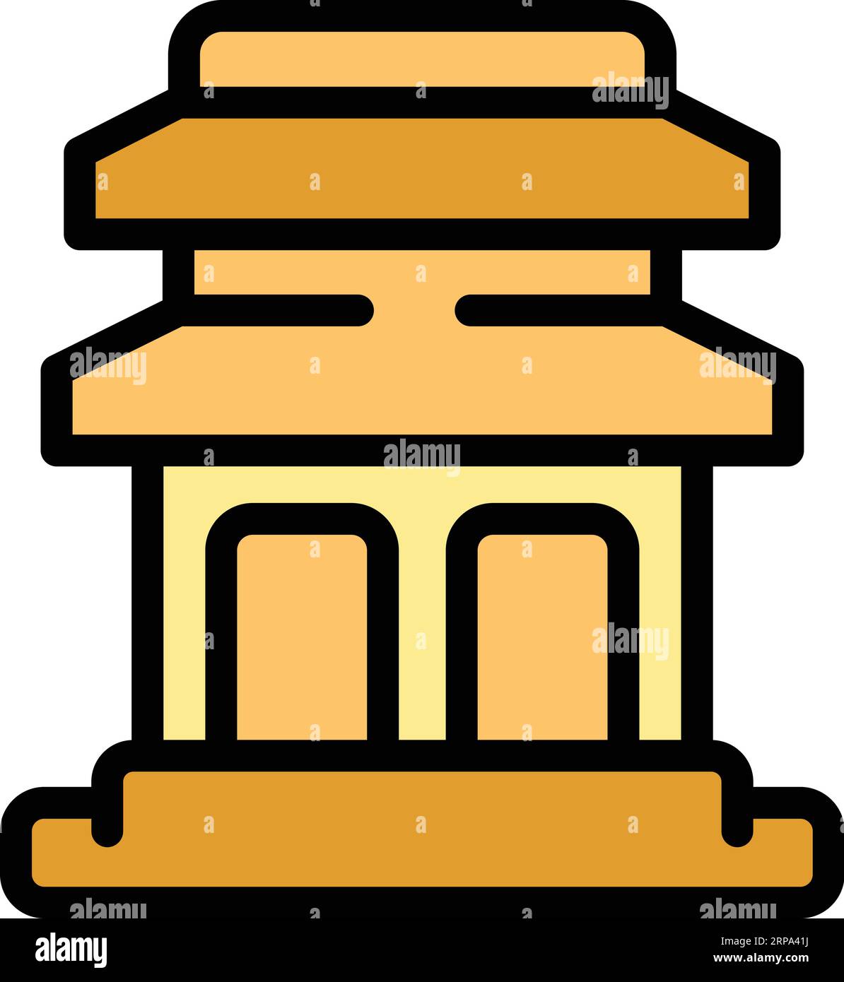 Culture building icon outline vector. Landmark travel. National trip ...